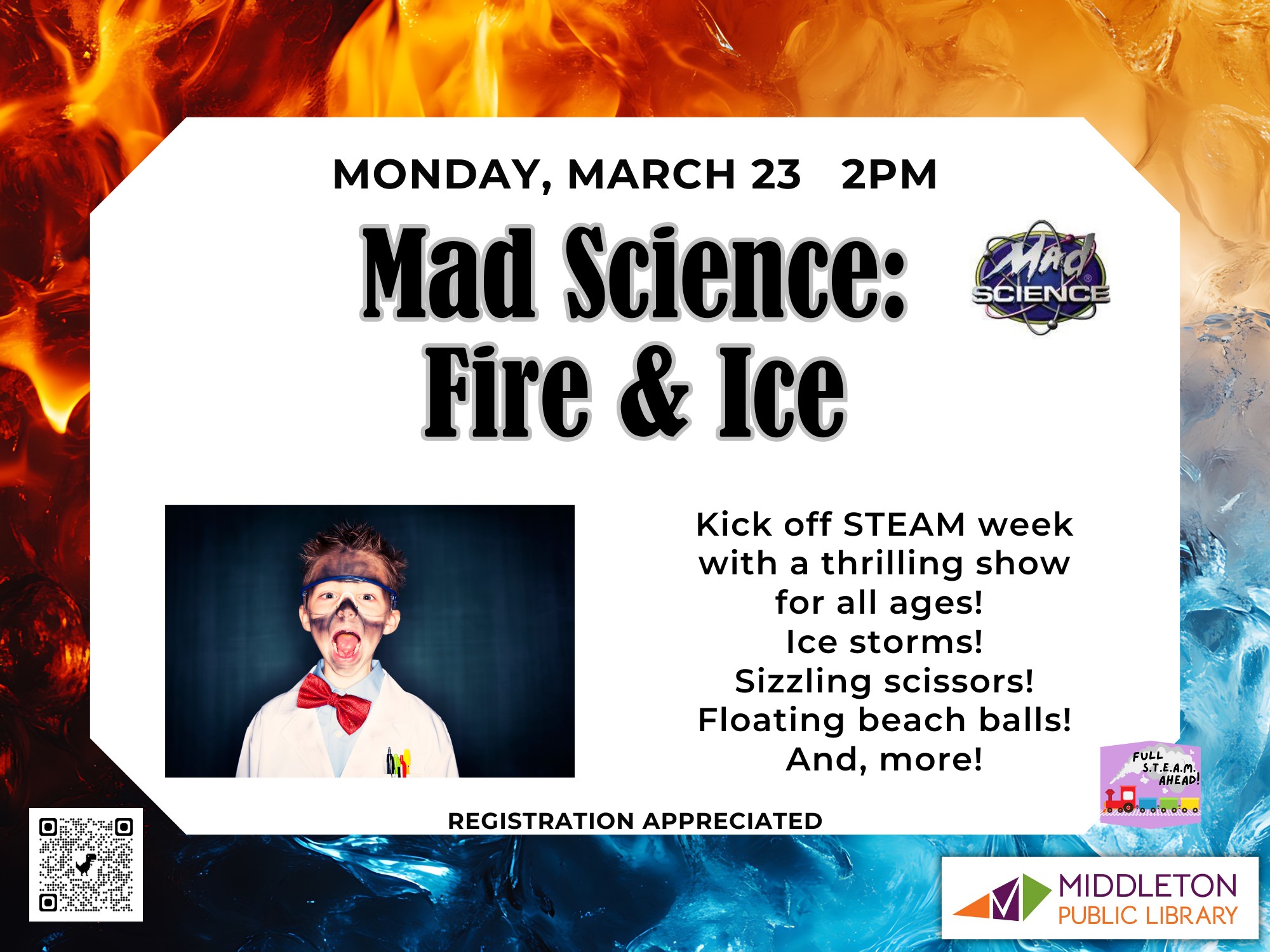 STEAM WEEK: Mad Science Fire and Ice - Visit Middleton